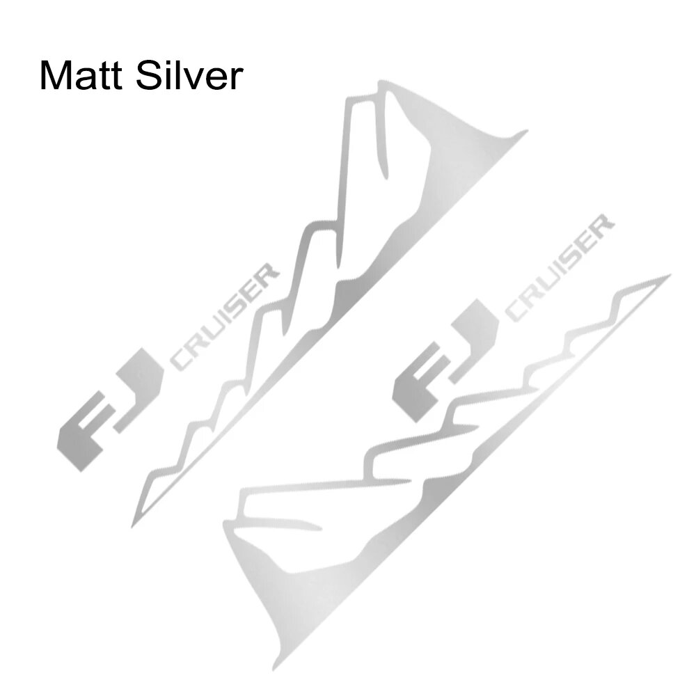 Наклейки на багажник Toyota FJ Cruiser, Matt Silver, 2 шт.