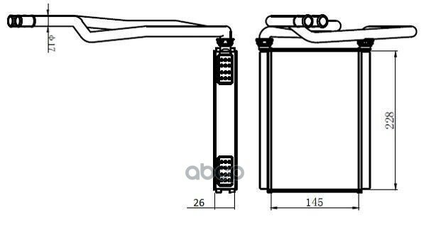 Радиатор отопителя /TI-GUAR для TOYOTA CAMRY #CV30 2001-2006, NOAH VOXY AZR65, SOLARA /003-2008, LAND CRUISER 100 1998-2007; .