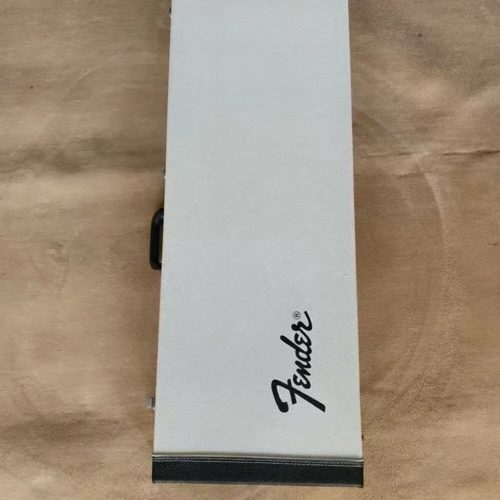 Кейс для Fender Stratocaster/Telecaster, Элегантный белый кейс с замком, Ударопрочный, Идеальная посадка для ST/TELE форм-фактора
