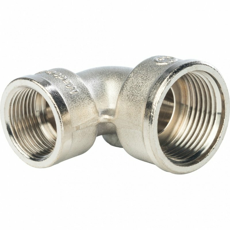 Угол резьбовой редукционный ВР 1" x 3/4" никель STOUT