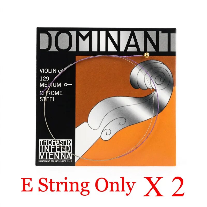 Струны для скрипки Dominant E 129 Medium Chrome Steel 2 шт.