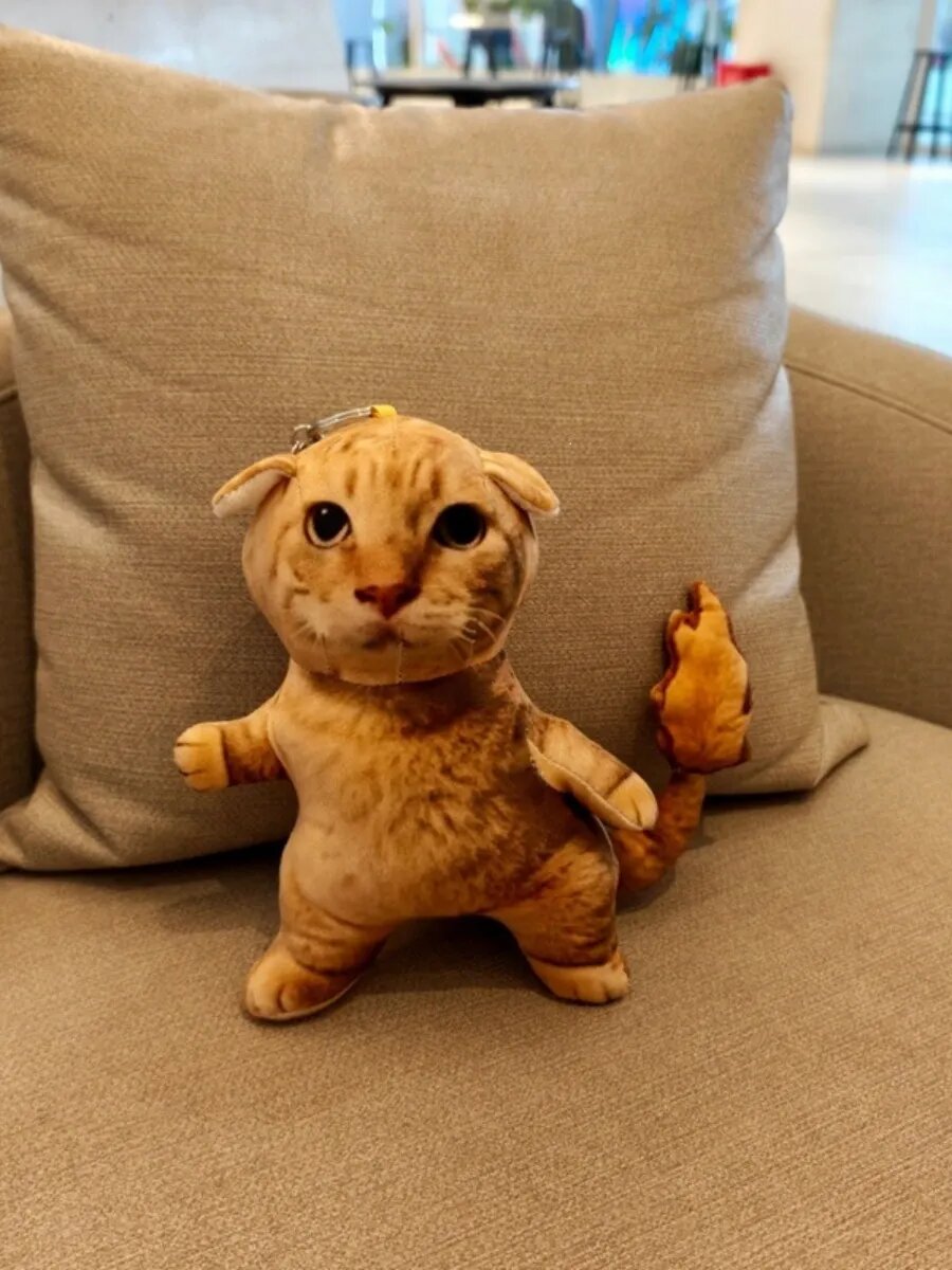 Плюшевая игрушка кот-мем, брелок, смешной хаджими 20cm