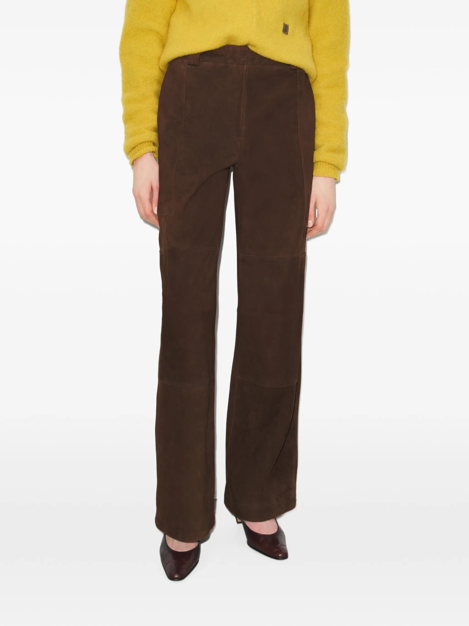 Брюки Relaxed-fit suede pants