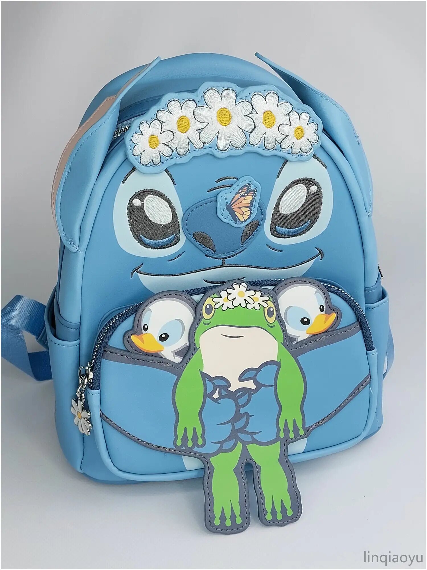 Сумка рюкзак Стич с лягушкой Stitch из мультика Лило и Стич Loungefly