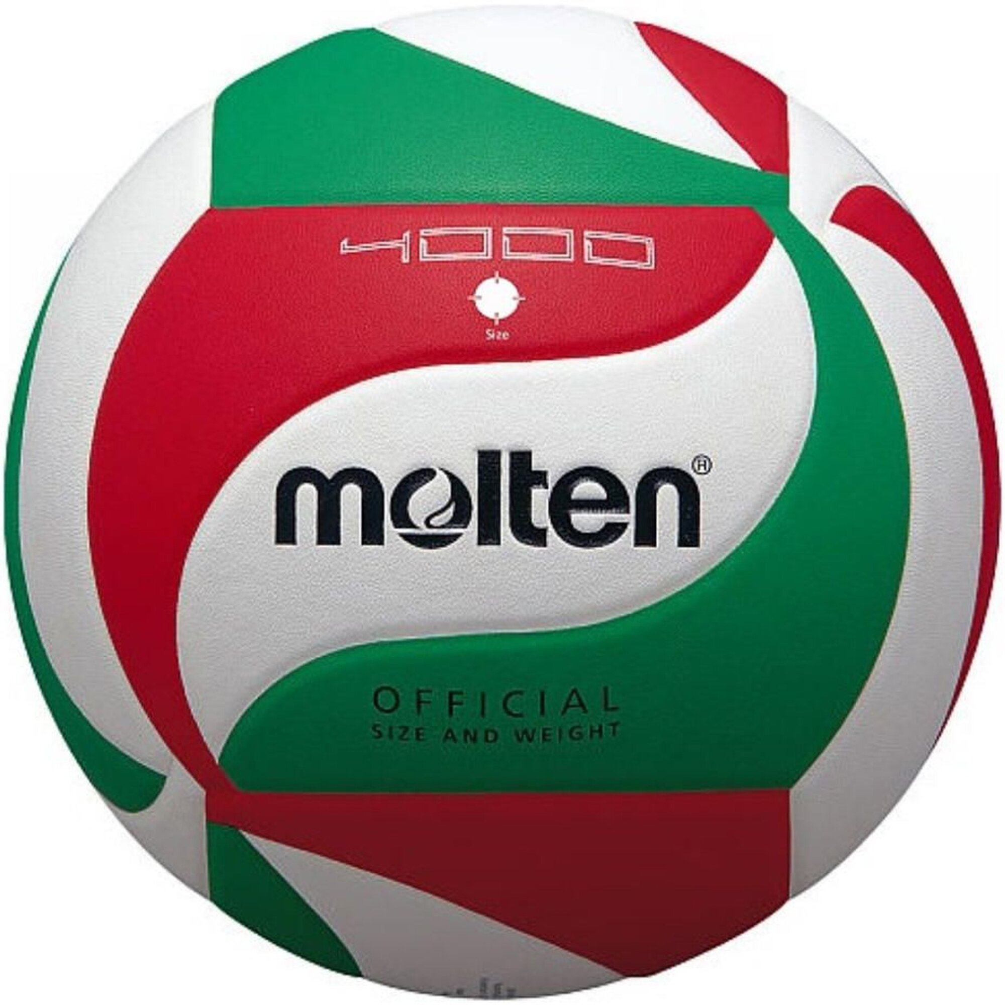 Расплавленный волейбольный мяч V4M4000, Decathlon, Цвет: Многоцветный, Размер: 4