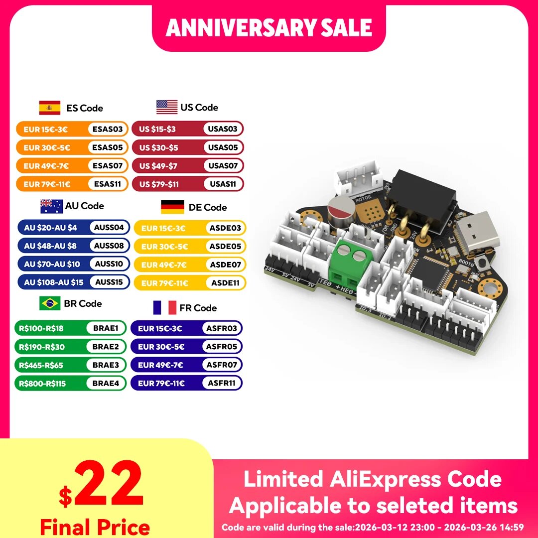 FYSETC H36 v1.3 материнская плата для 3D-принтера ADXL345-EP