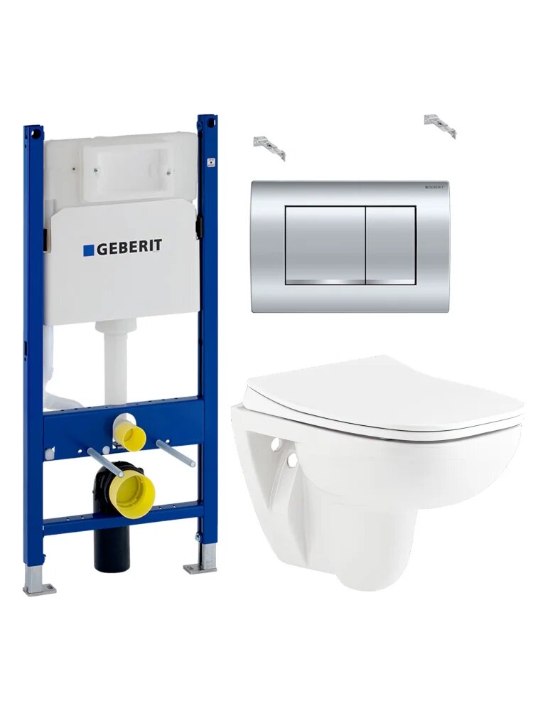 Комплект 3 в 1 Унитаз подвесной Seramiksan Petite A101002H / Сиденье AG50006 / Инсталляция с кнопкой Geberit Duofix 458.163.21.2