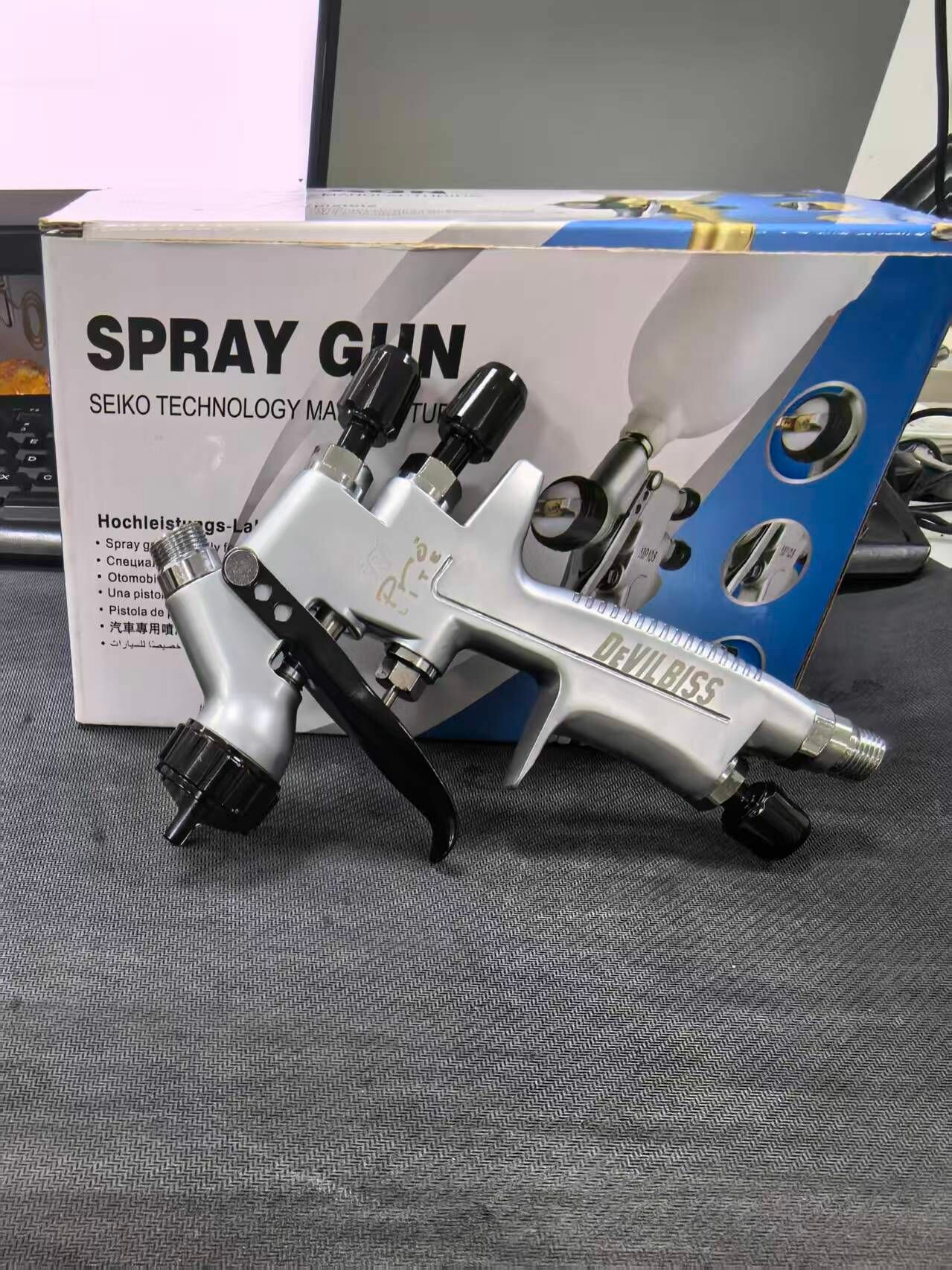 Мини краскопульт DeVILBISS пневматический для компрессора дюза 1.2