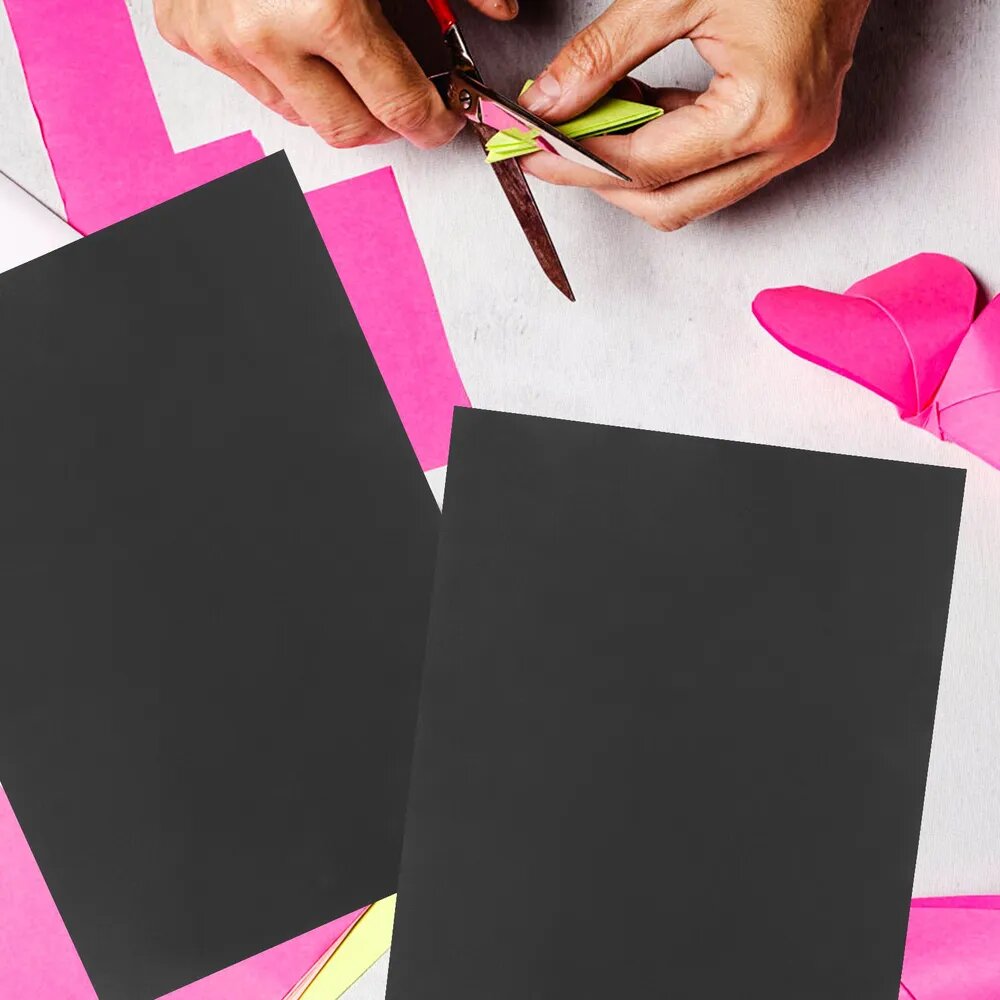 Альбом для рисования черный картон для творчества для художников, школьников и для детских поделок