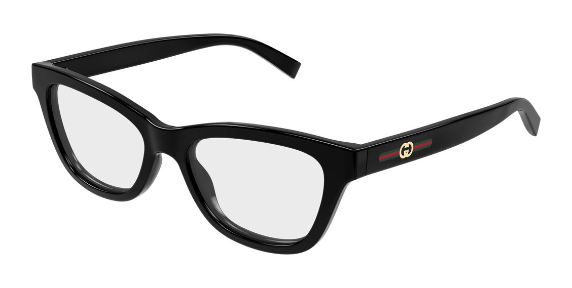 Оправа для очков GUCCI GG1983O-001, пластик, кошачий глаз, салфетка и футляр, чёрная