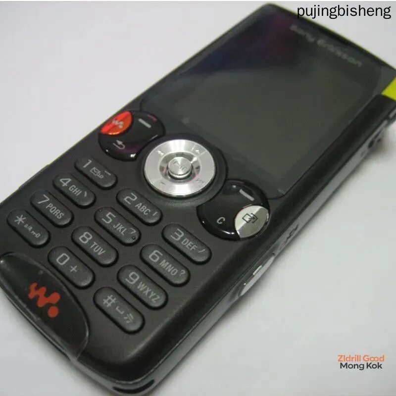 Мобильный телефон Sony Ericsson W810 для пожилых людей, черный, 1.9 дюйма, 2G GSM