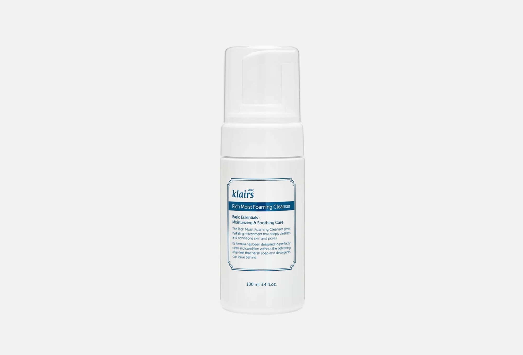 Пенка Klairs Rich Moist Foaming, для умывания, увлажнение, 100мл