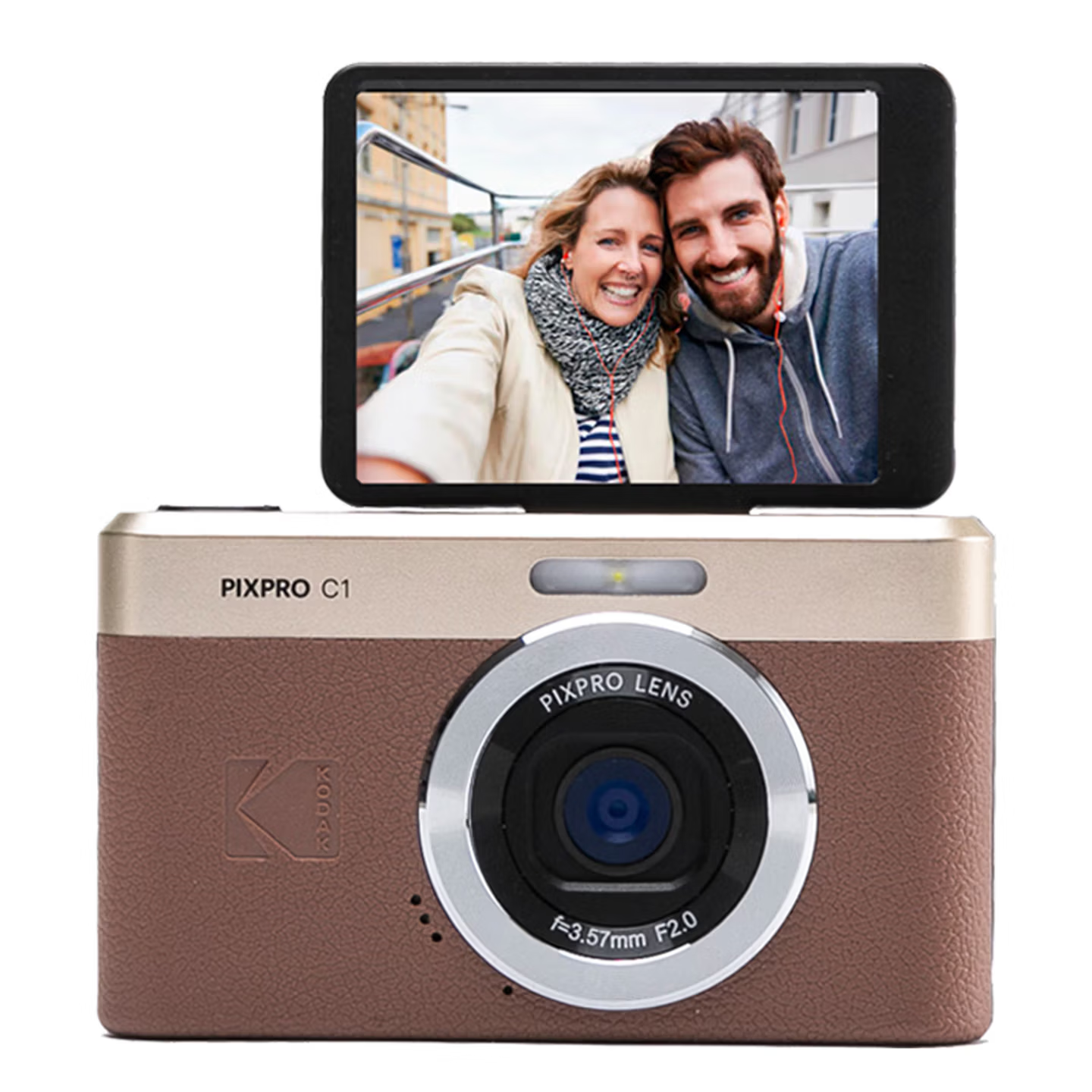 Цифровой фотоаппарат Kodak PIXPRO C1, поворотный экран 2.8", 13 МП, 26 мм F2.0, ультратонкий