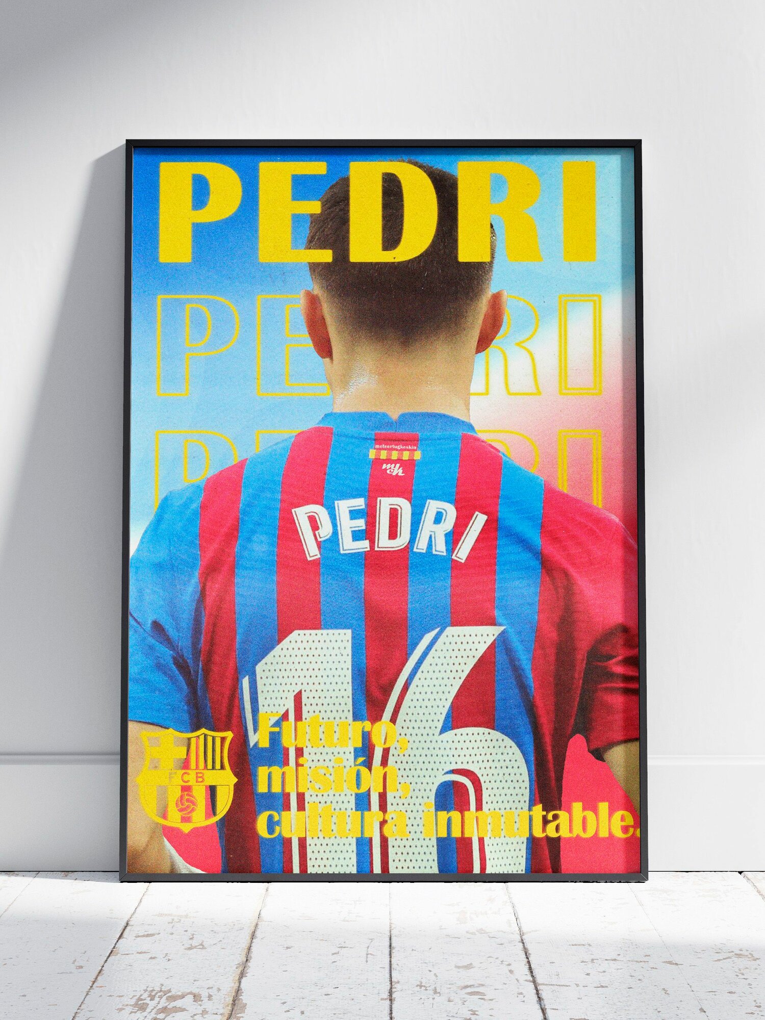 Плакат на стену для интерьера Барселона (Педри - Pedri 1) - Постер по спорту и физической активности формата A4 (21x30 см)