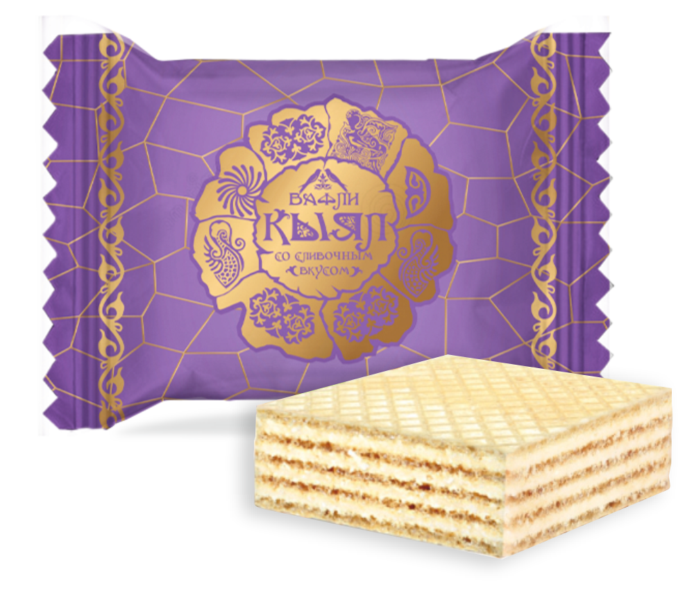 Вафли Кондитерская фабрика Пермская "Кыял со сливочным вкусом", 1 кг