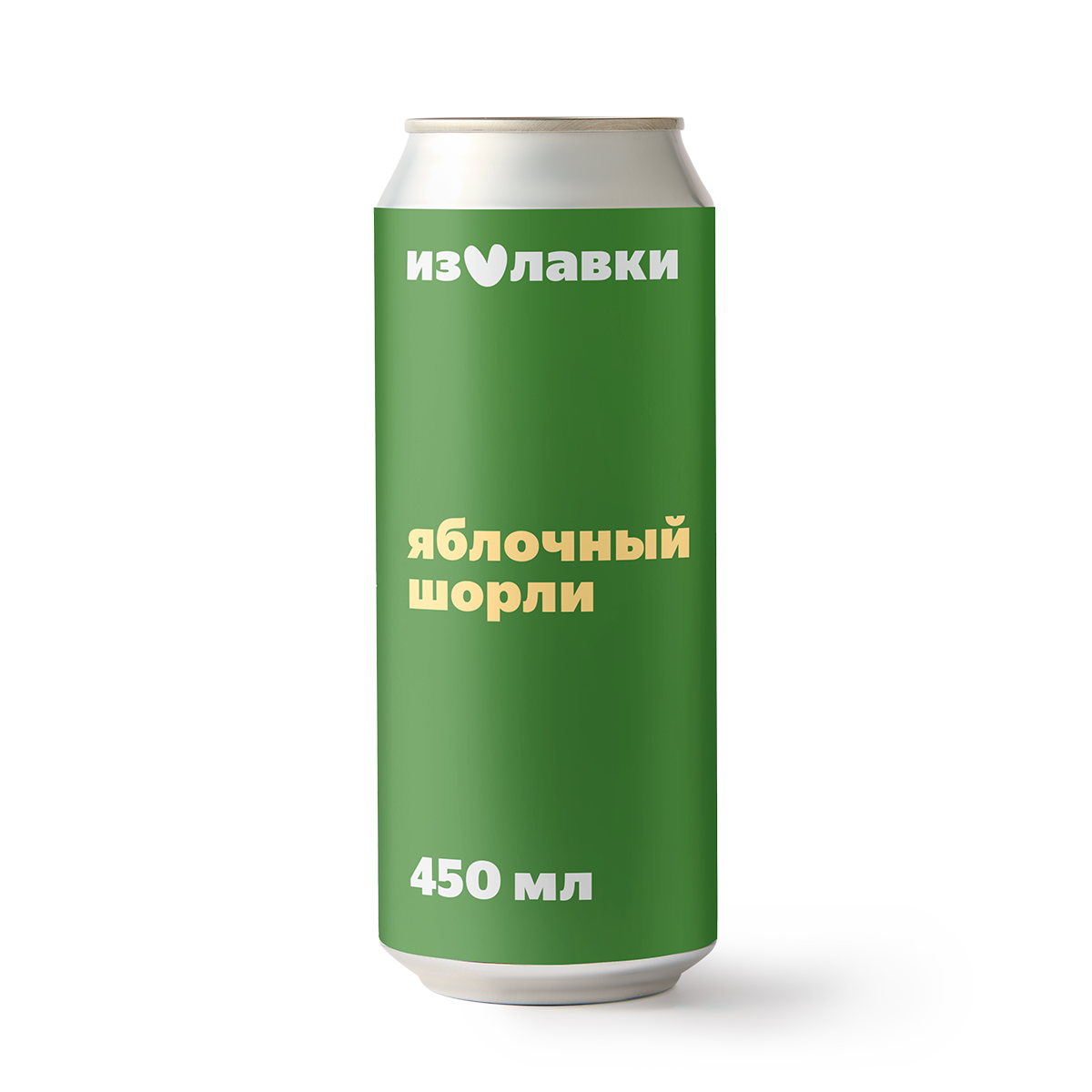 Шорли Из Лавки "Яблочный", газированный, 450 мл, 1 упаковка, в металлической банке