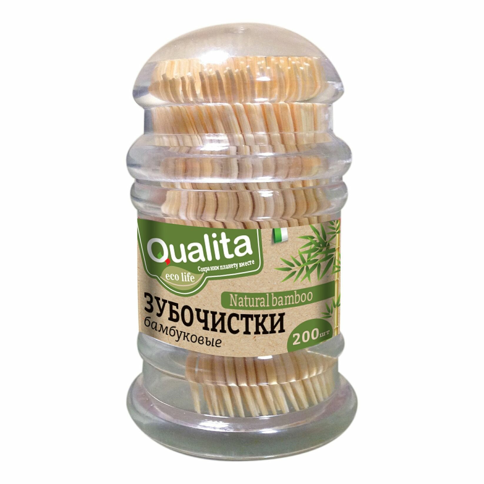 Зубочистки Qualita бамбуковые 200 шт