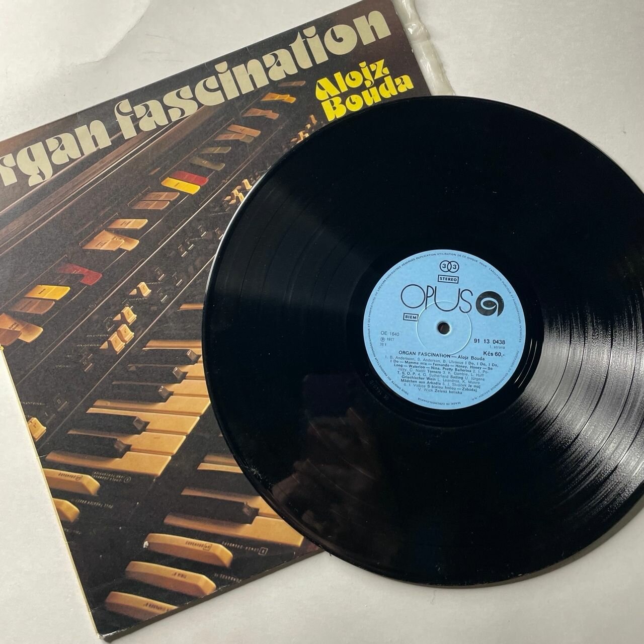 Винтажная виниловая пластинка LP Alojz Bouda Organ Fascination (Чехословакия 1978)