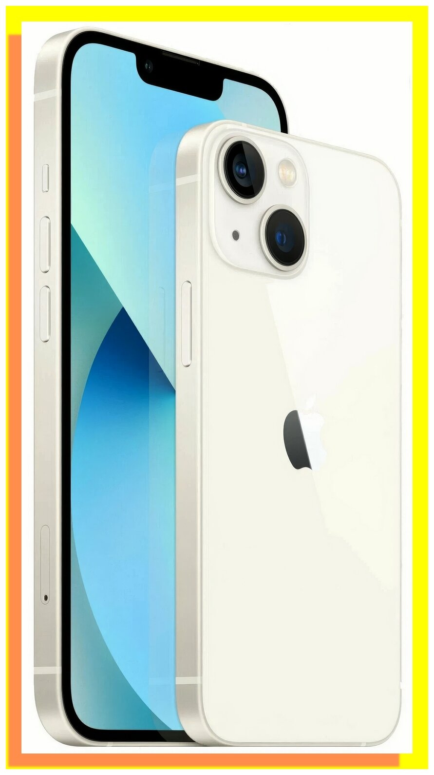 Смартфон Apple iPhone 13, 4ГБ/256ГБ, 5G, Dual nano-SIM, Светлая звезда/Starlight