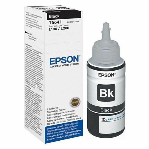 Чернила Epson T6641 черные C13T66414A / C13T664198