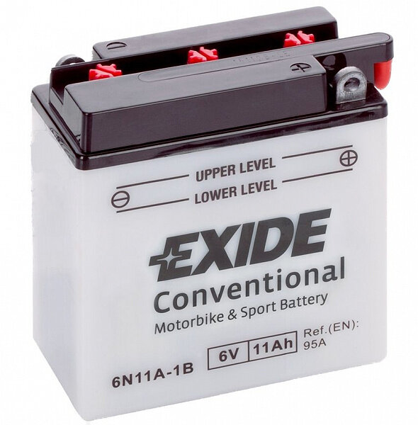 Аккумулятор мото сухозаряженный EXIDE CONVENTIONAL 6N11A-1B 121x59x131