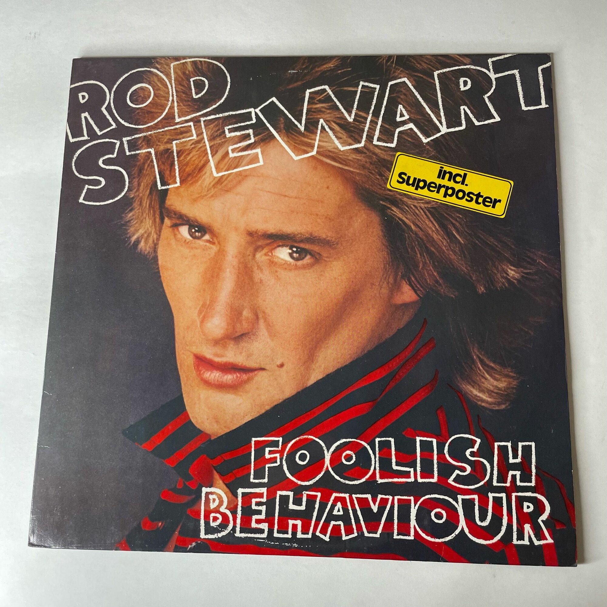 Винтажная виниловая пластинка LP Rod Stewart Foolish Behaviour (Германия 1980) (С Плакатом)