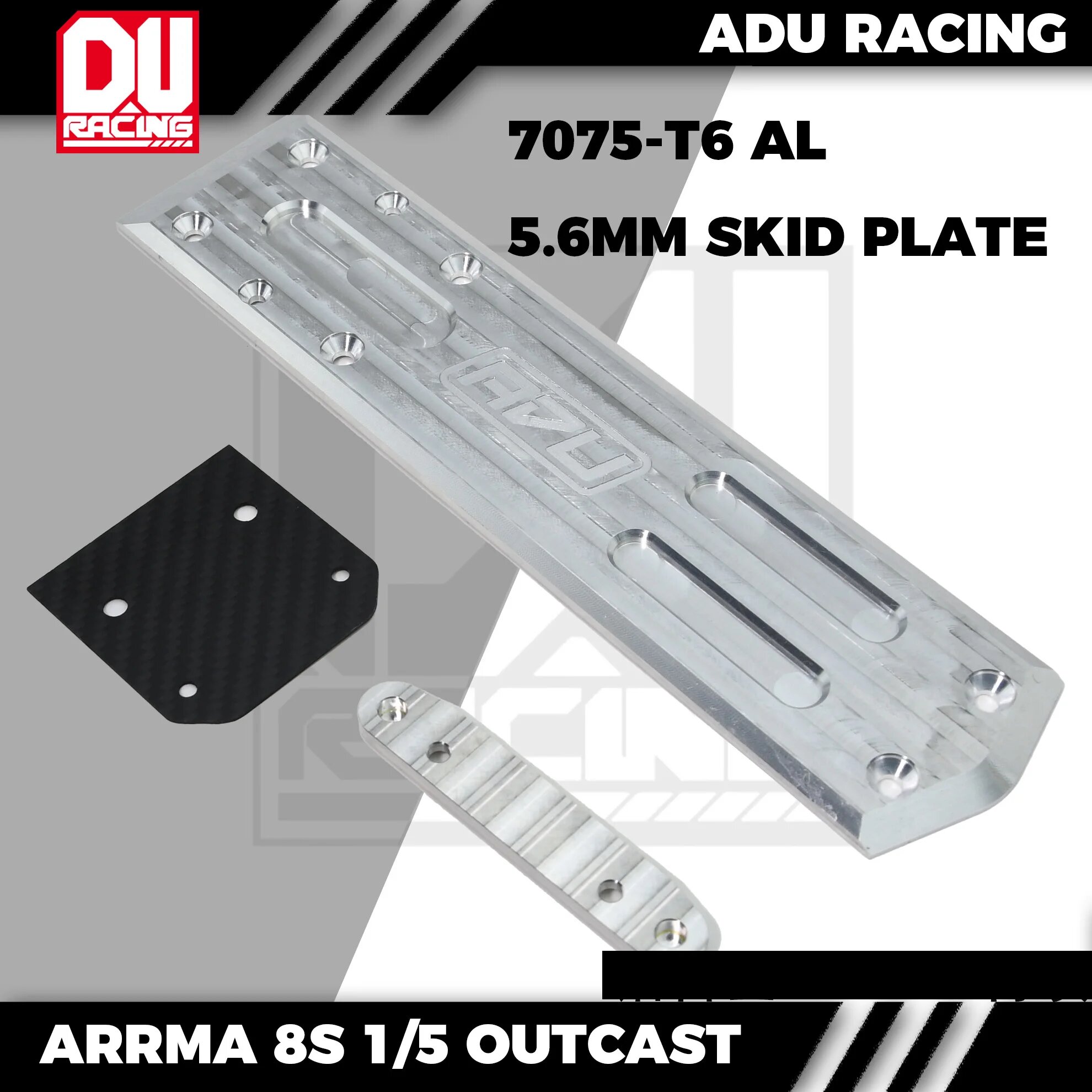 Защитная пластина ADU RACING 7075-T6 AL для ARRMA 8S 1/5 OUTCAST