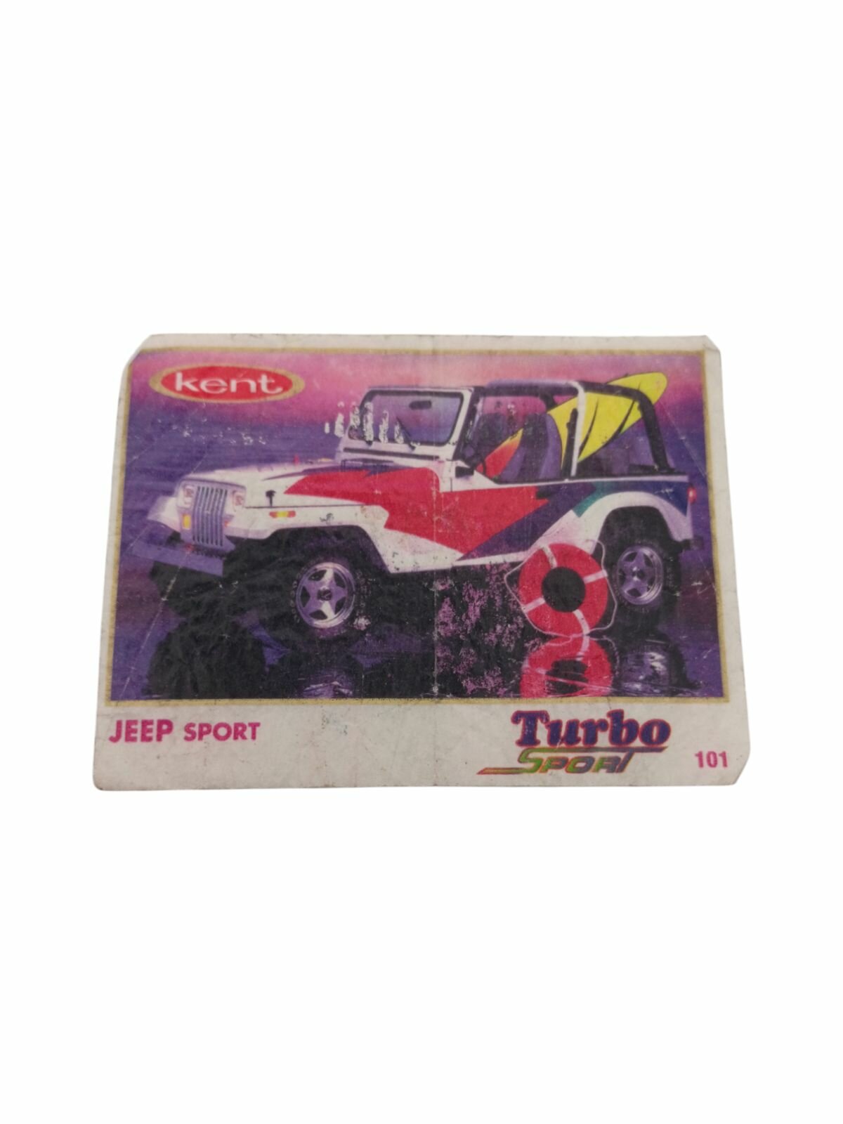 Винтажный вкладыш от жвачки, Jeep. Сделано в СССР