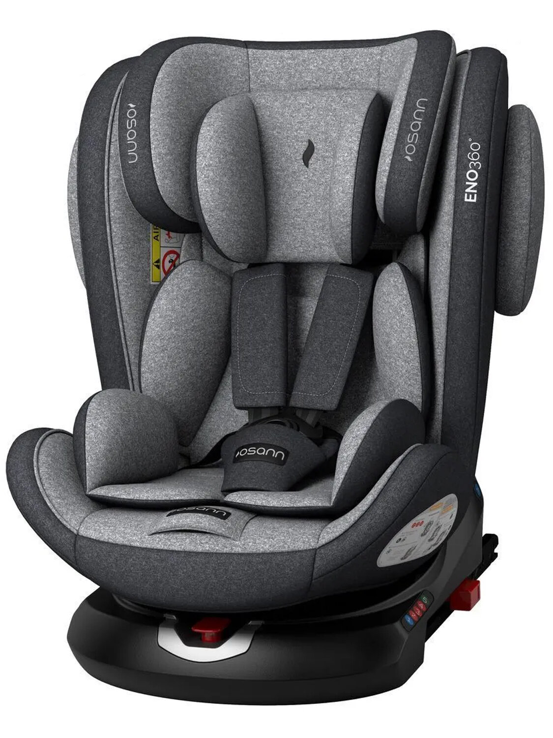 Автокресло 0+/1/2/3 Osann ENO 360° Universe Grey, с рождения до 12 лет, до 36 кг, поворотное, Isofix, серый