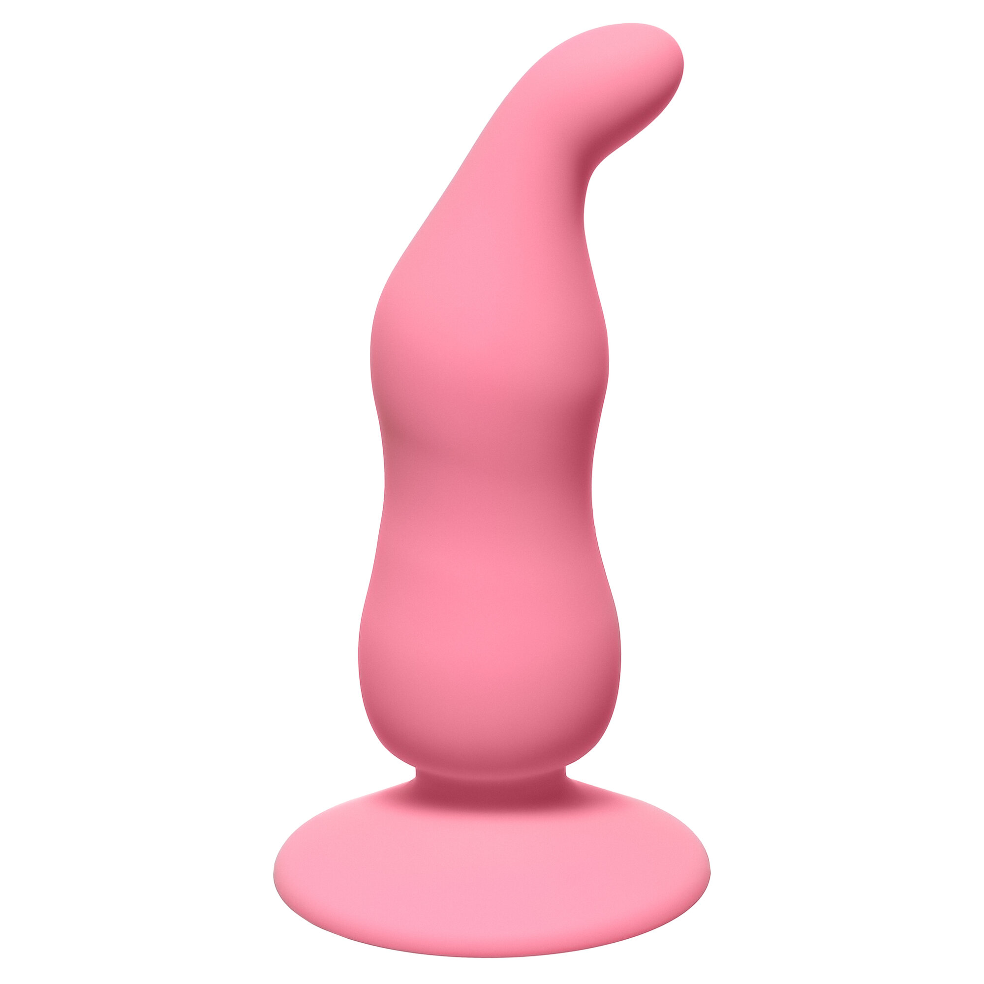 Анальная пробка для комфортной стимуляции "Waved Anal Plug", силиконовая, водонепроницаемая, розовая