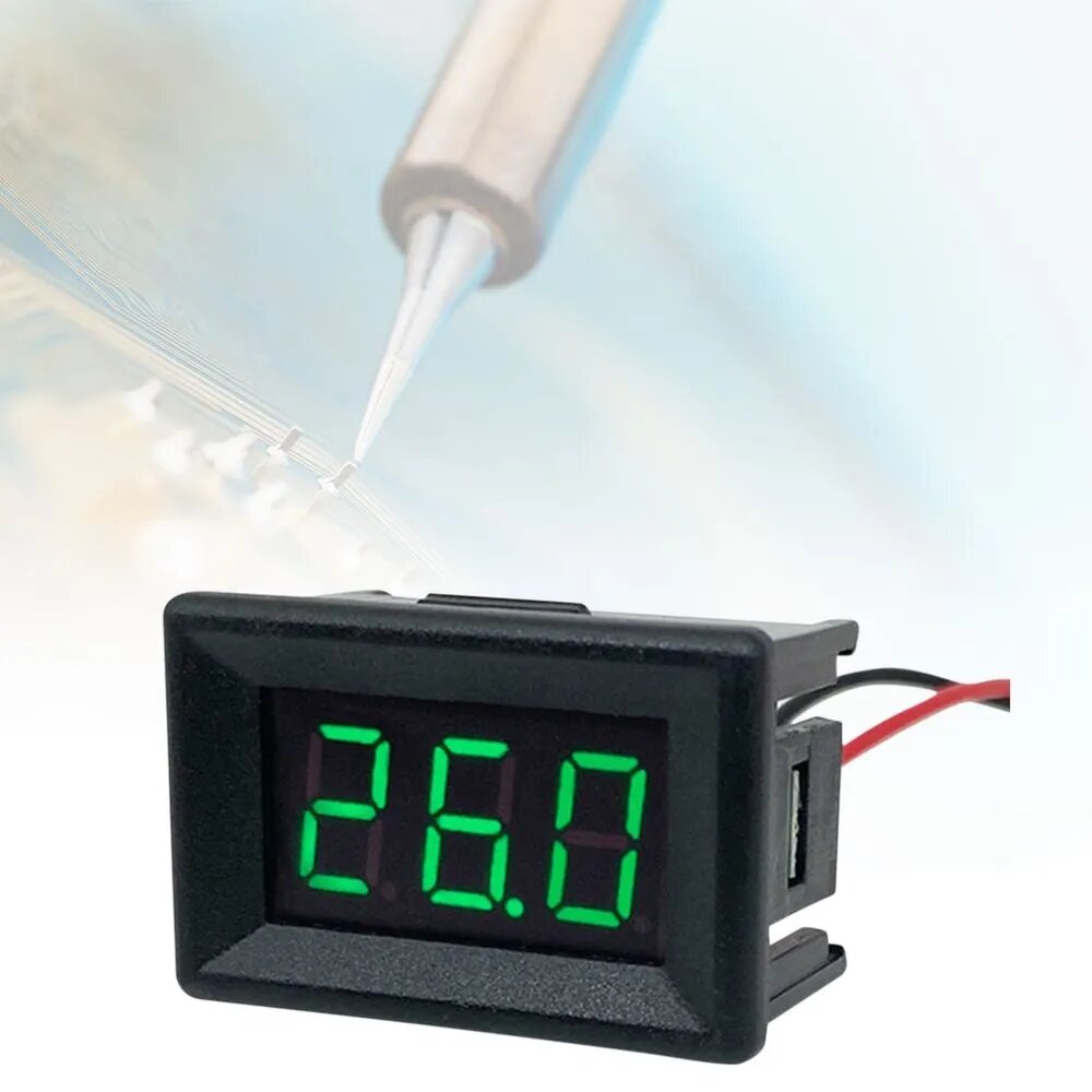 Цифровой вольтметр постоянного тока, 3-разр. зелёный LED-дисплей 0,36", диапазон 0 30 В
