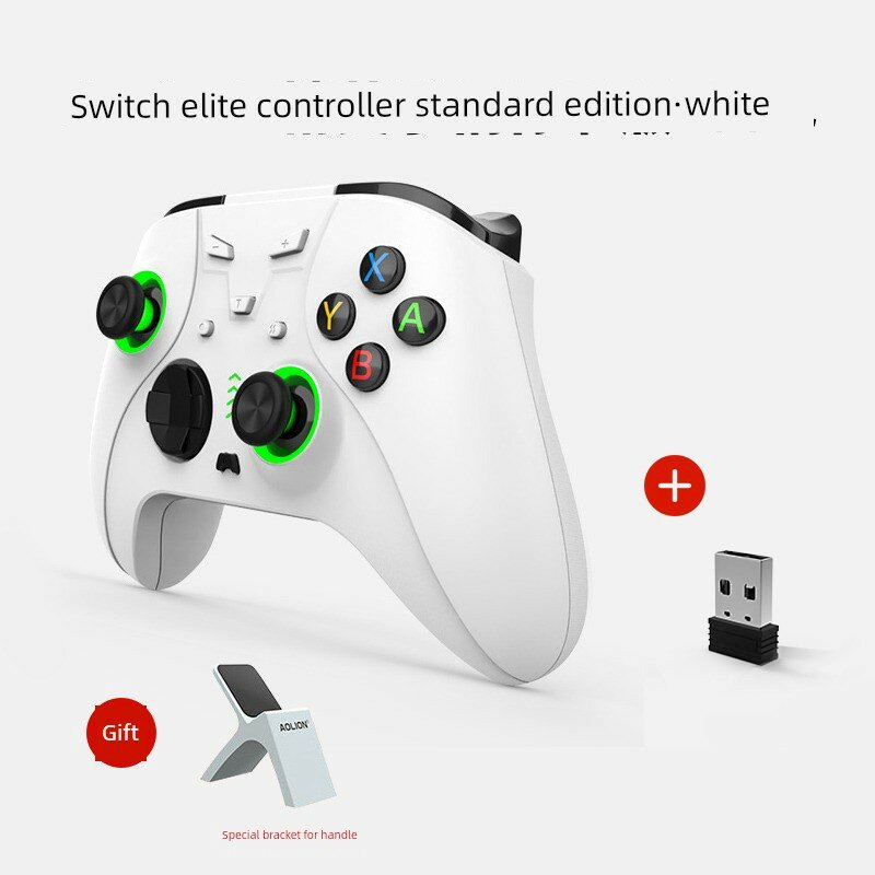 AOLION Pro беспроводной Bluetooth контроллер для Nintendo Switch OLED с ПК-приемником, элитная версия, стандартный белый
