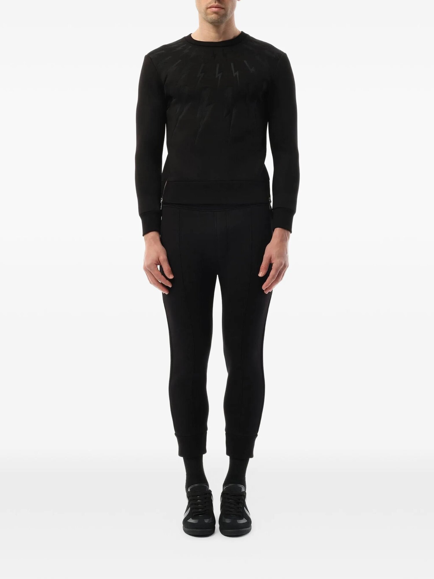 Толстовка Neil Barrett Thunderbolt sweatshirt, размер 44, , black/black — фото 1