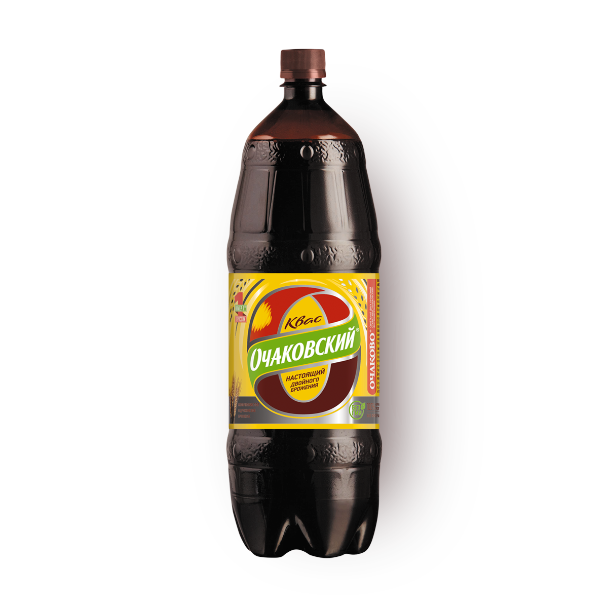 Квас Очаковский, двойного брожения, 2 л, в пластиковой бутылке