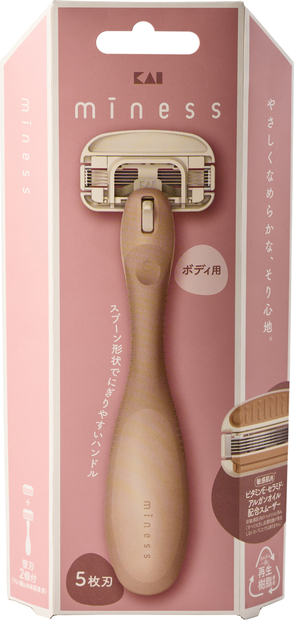 MINESS Женский станок для бритья с 2 сменными кассетами Miness Body Razor With 2 Spare Blades 30g