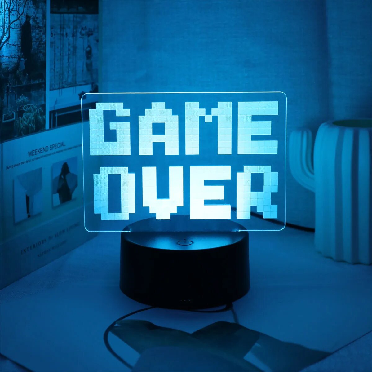 USB 3D LED Ночник GAME Over — фото 1