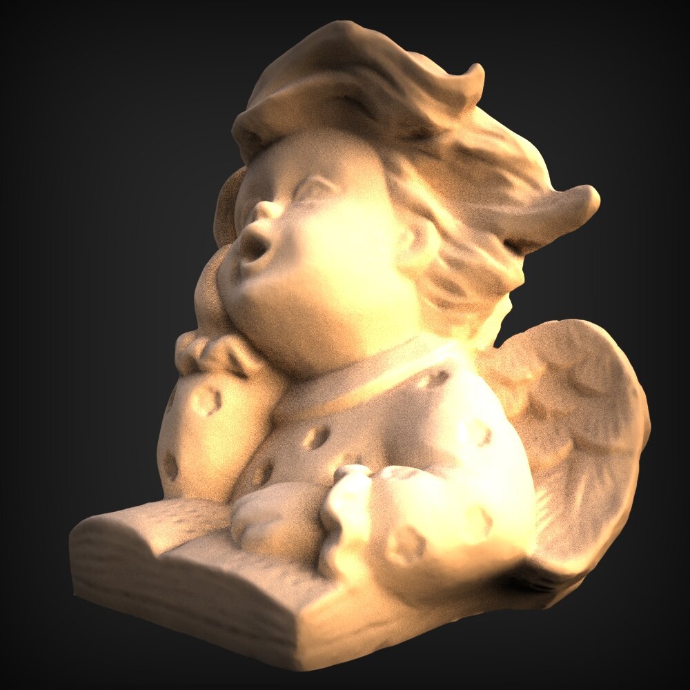 STL модель 3D для ЧПУ – статуэтка интерьерная ангелочек AN-034