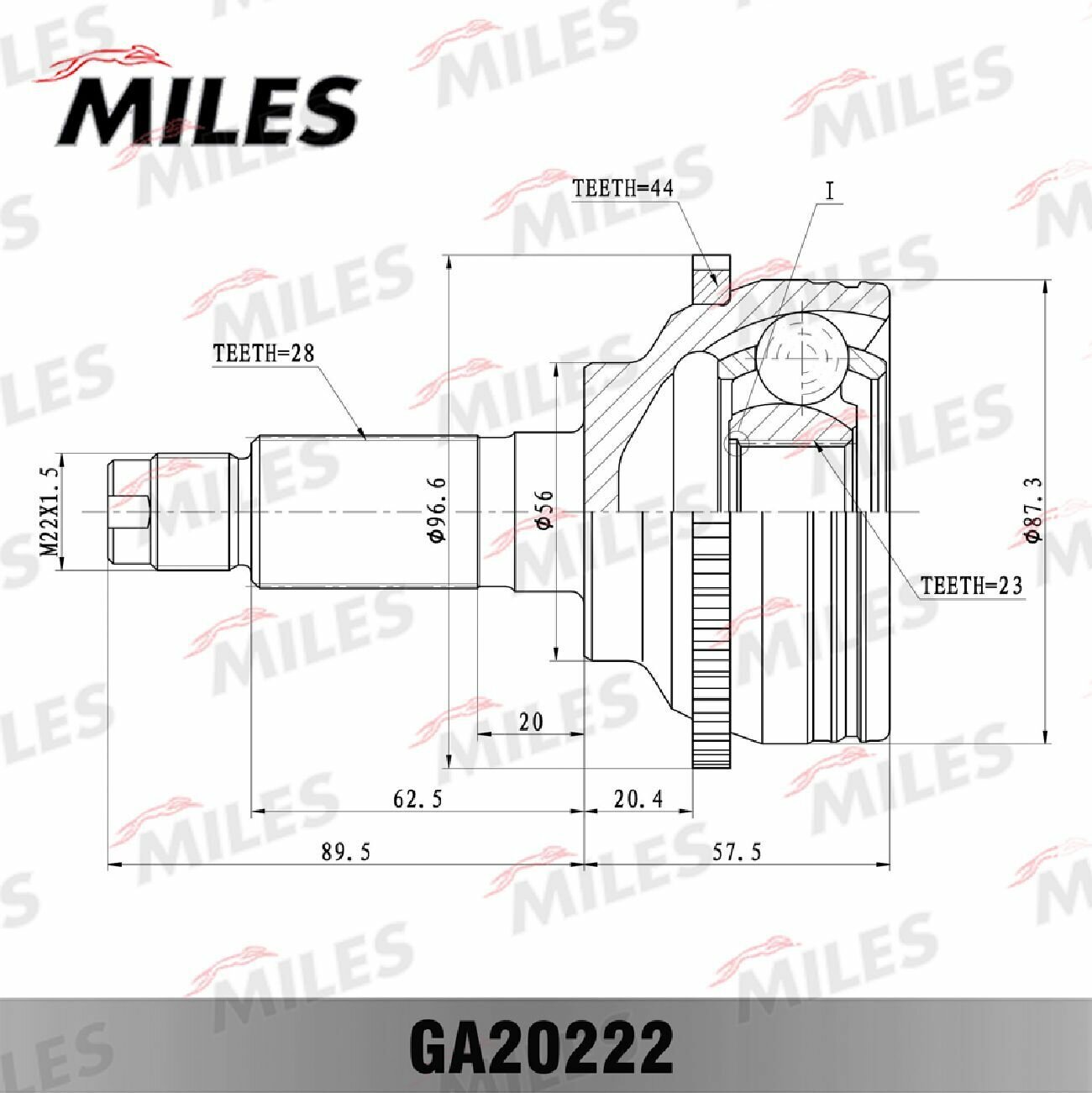 ШРУС MAZDA 6 1.8-2.0 02- нар.(ABS)