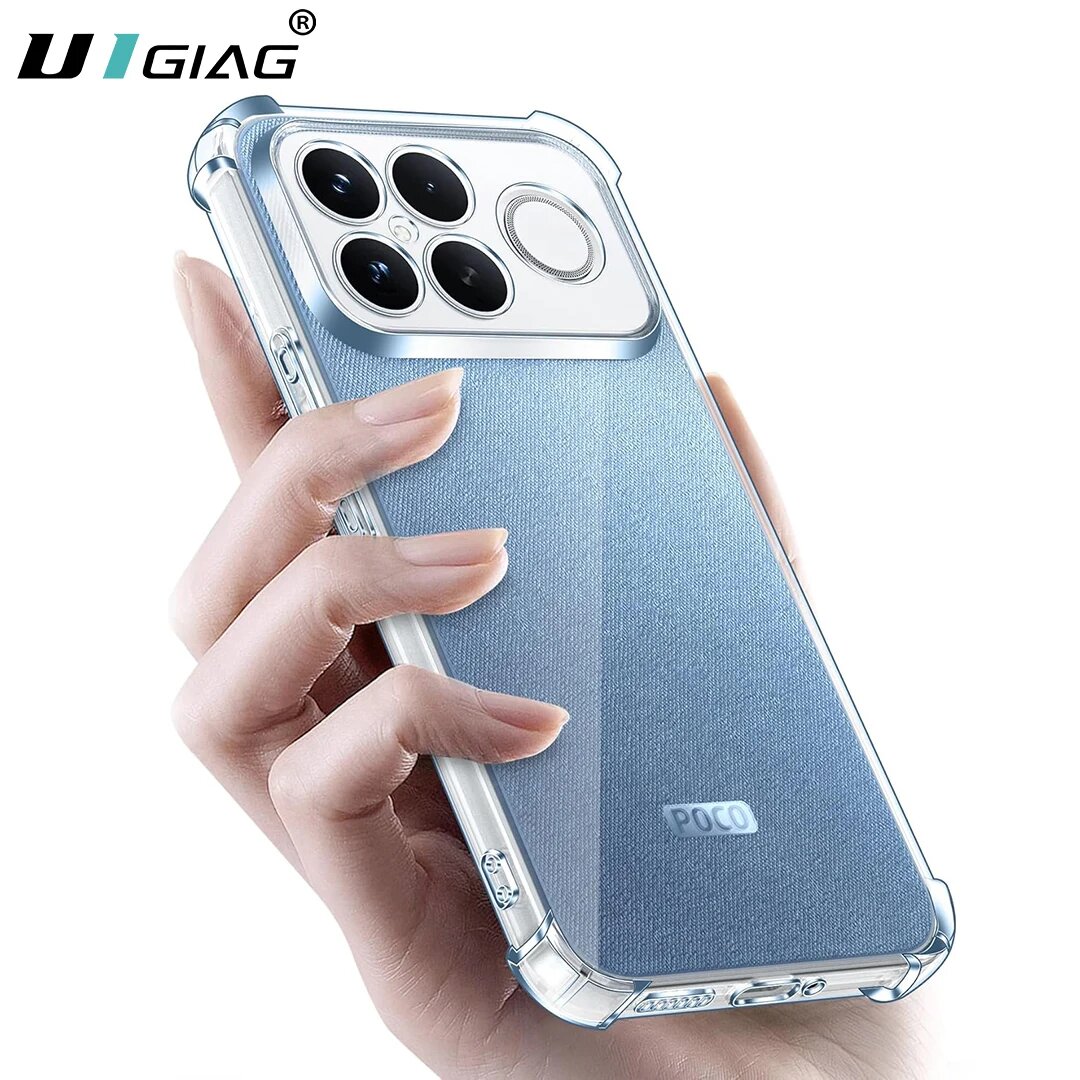 Чехол Poco F8 Ultra, силиконовый, прозрачный
