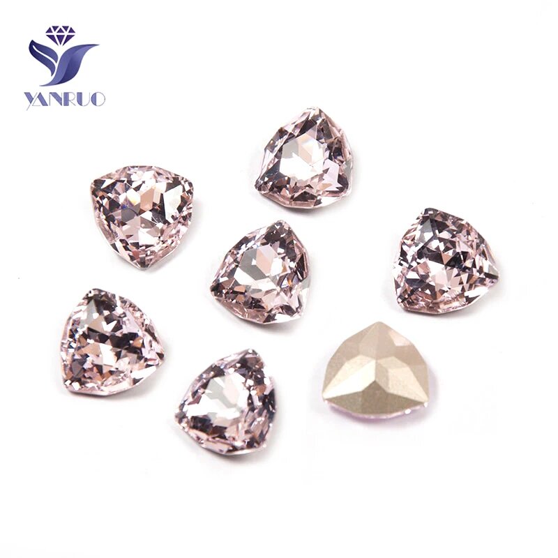 Стразы YANRUO 4706, Light Rose, 12mm, 10шт