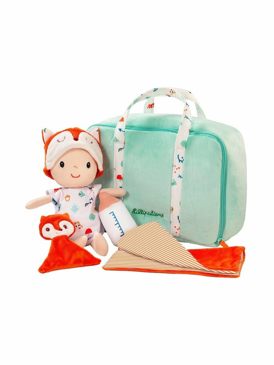 LILLIPUTIENS Кукла мягкая Алекс в переноске с игрушкой