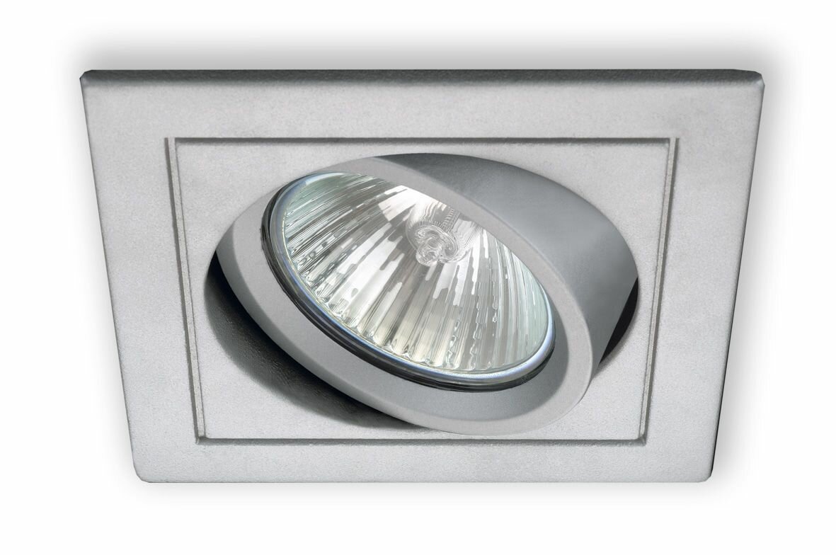 Светильник встраиваемый ARKOSLIGHT SQUARE 88x88мм макс.50Вт GX5.3 IP20 12В Никель матовый Без лампы 03420000NS.