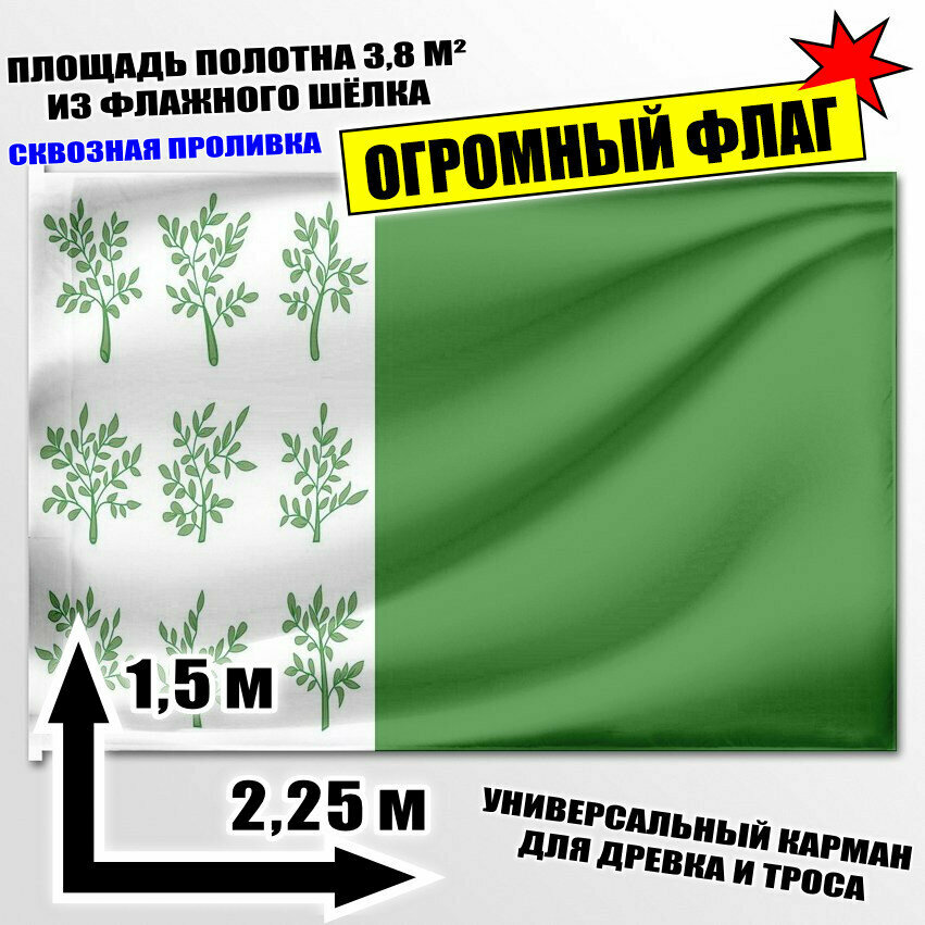 Флаг огромный Богородицка 225x150 см