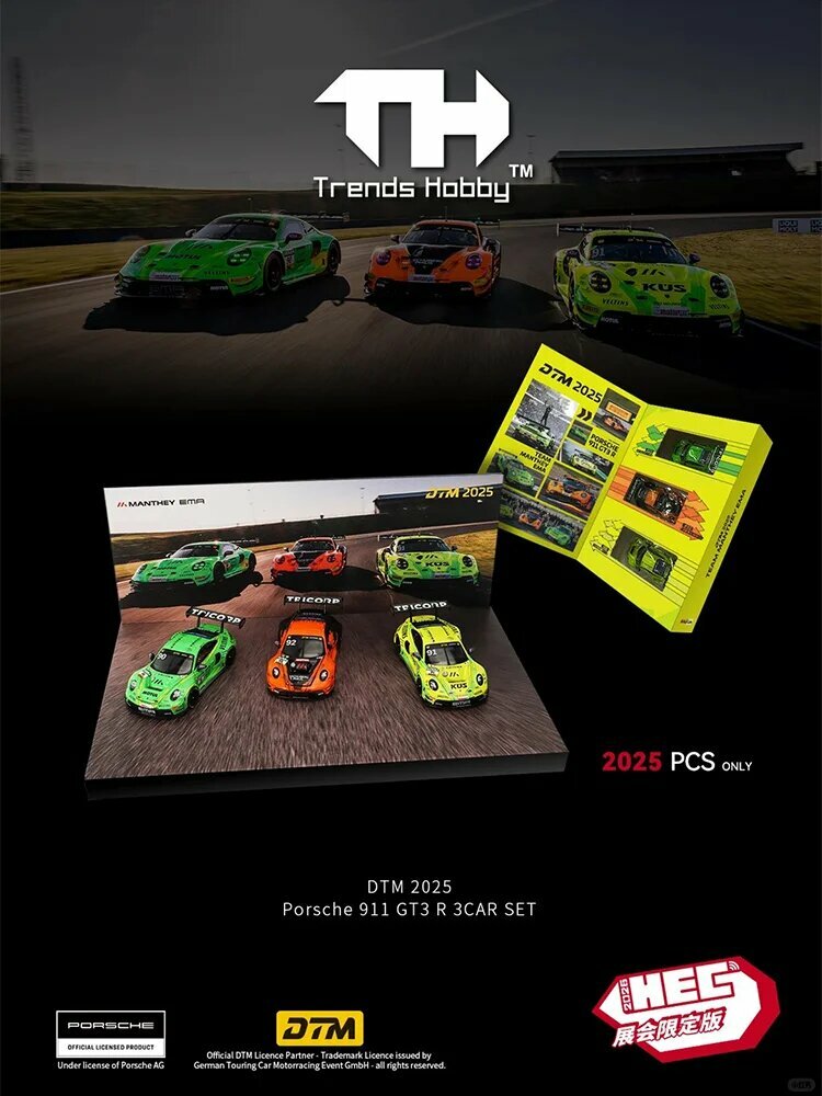 Набор моделей Porsche 911 GT3 1:64 Bburago