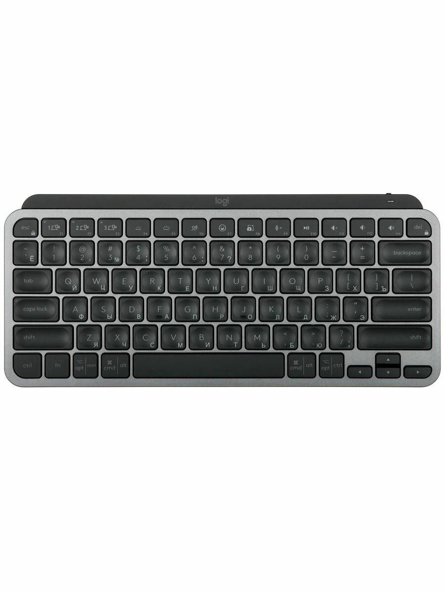 Logitech MX Keys Mini Беспроводная ножничная клавиатура, русская раскладка, темно-серая
