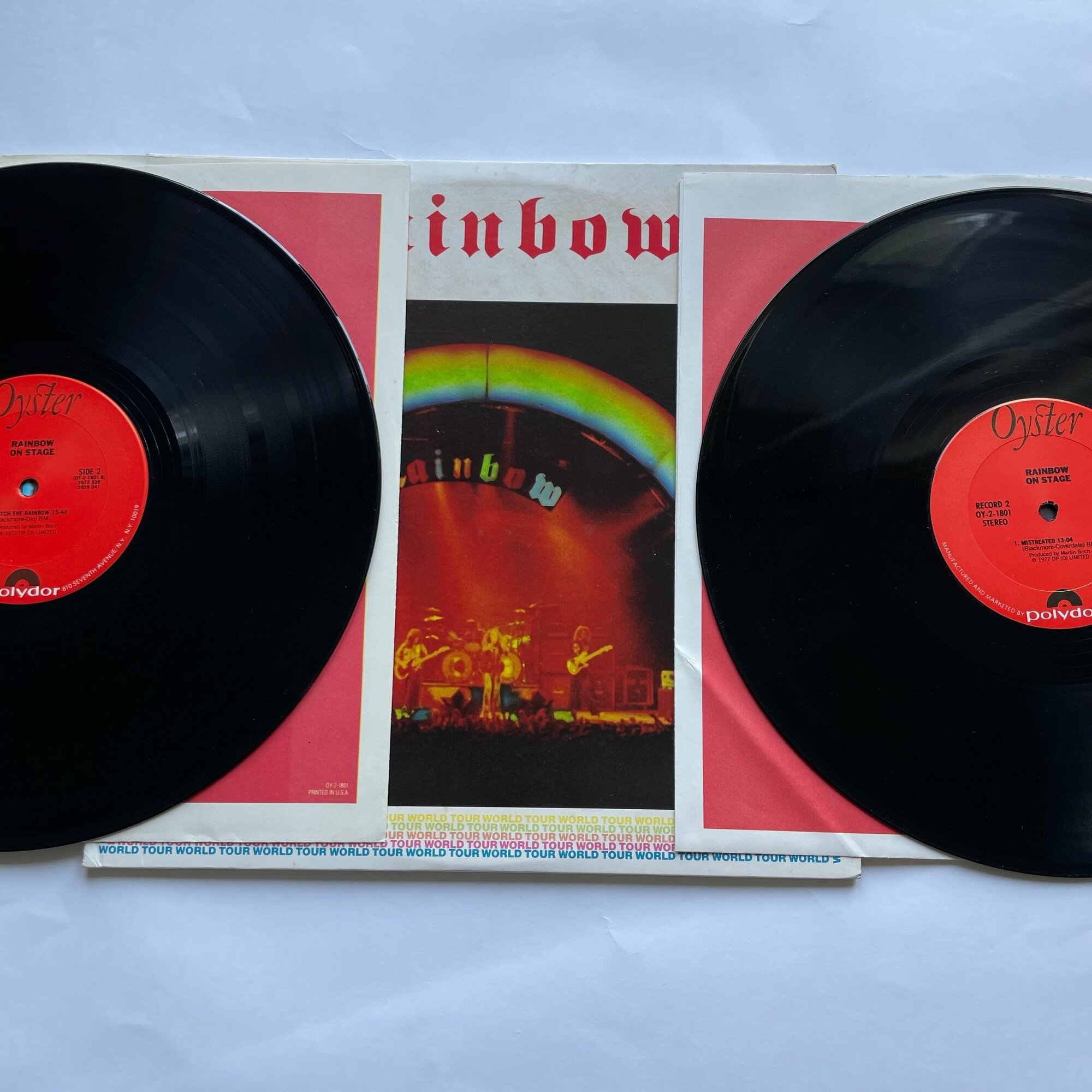 Винтажная виниловая пластинка LP Rainbow On Stage (США 1977)