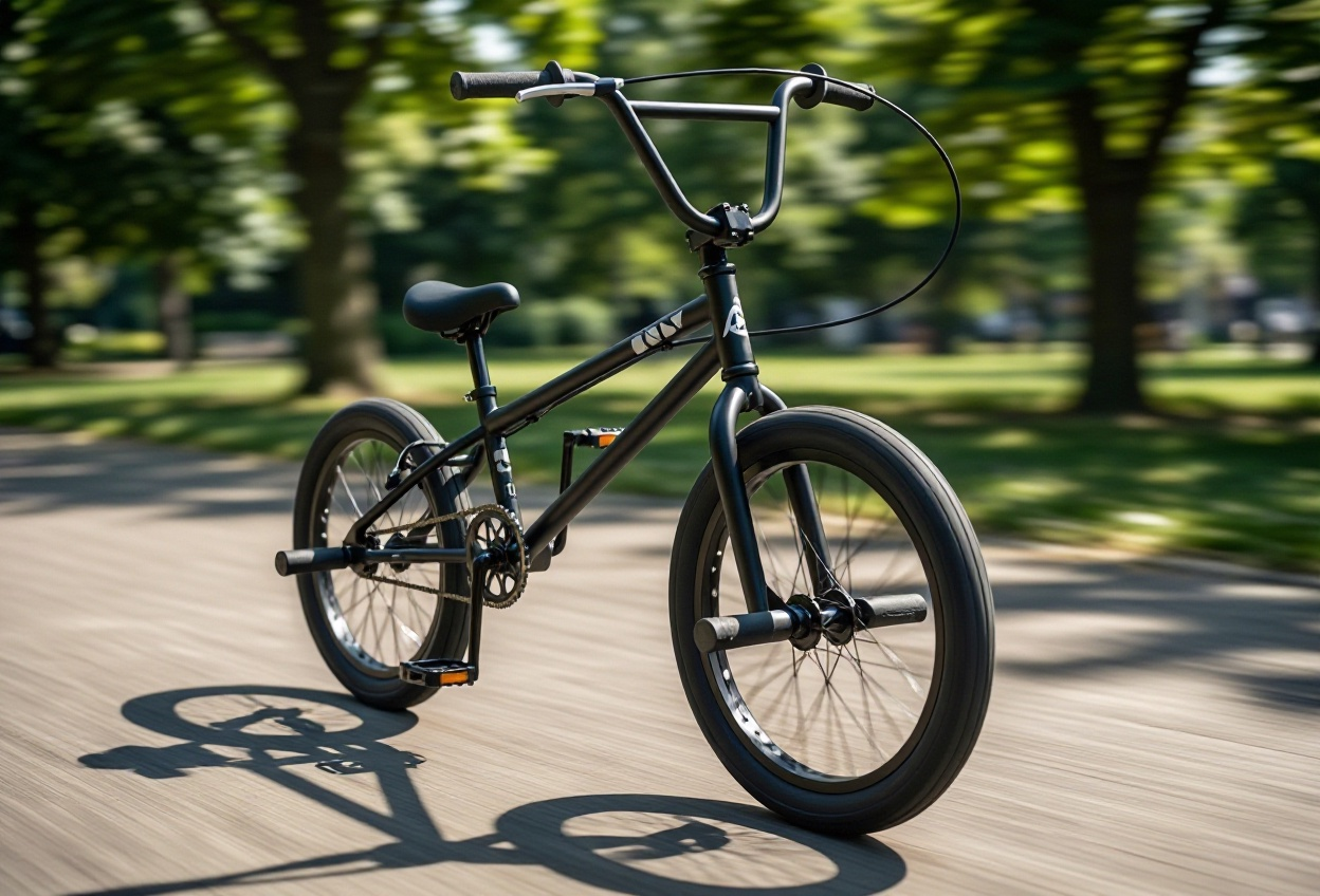 Велосипед 20" LETO BOLT, сталь, 11", BMX, черный, Материал рамы-сталь