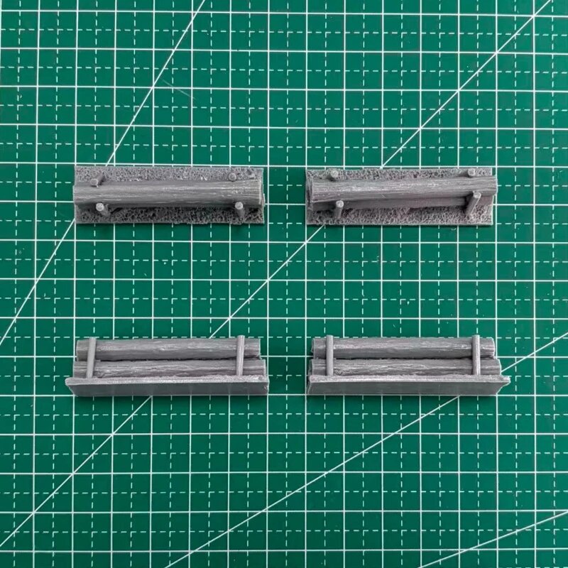 Масштабная модель из смолы 1/72 "Низкие барьеры из бревен" (4 шт.)