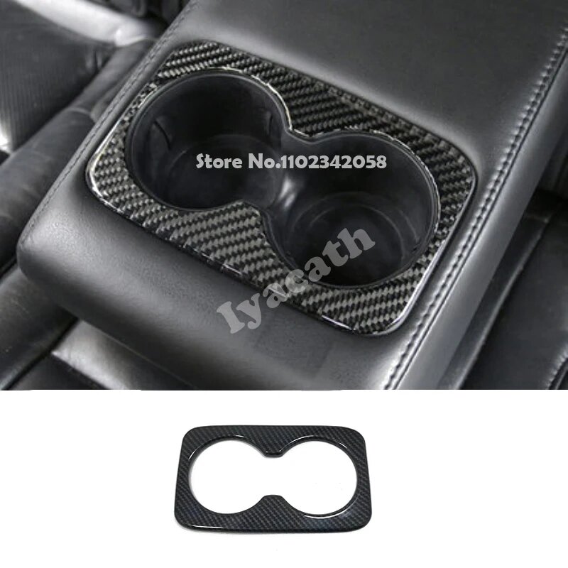Для Jeep Grand Cherokee WK2 2014-2020 ABS карбоновая ручка двери автомобиля, rear water cup cover