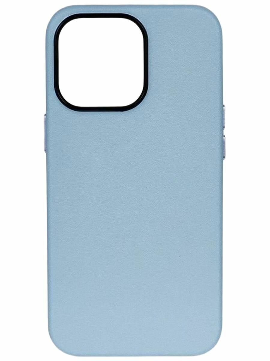 Чехол на iPhone 13 PRO, Noble кожаный, светло-синий